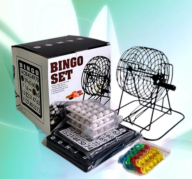 Bingo Game Deluxe Set Rotary Cage with Automatic Random Ball Selector ...