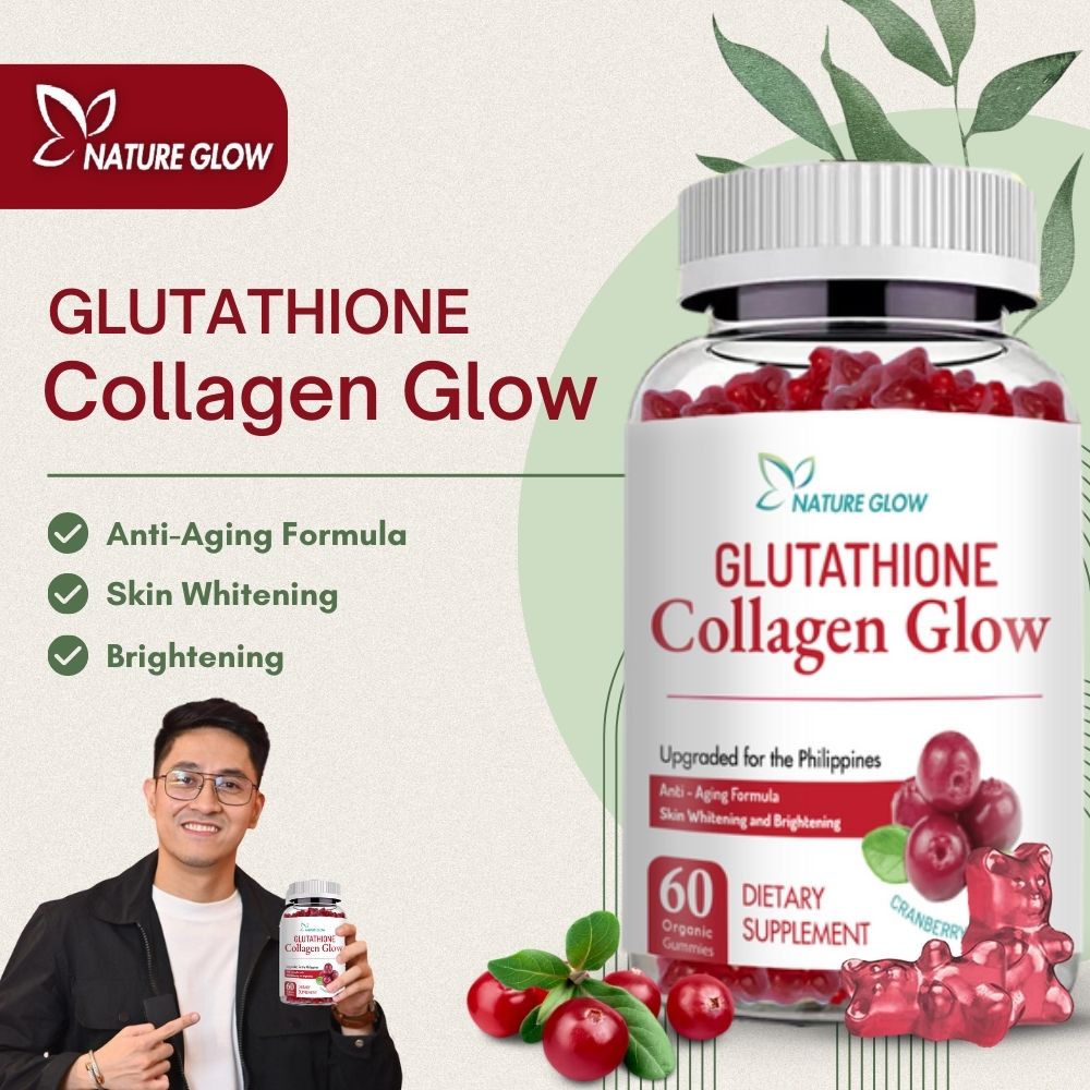 NATURE GLOW Glutathione Collagen Gummies Anti-Aging Whitening Skin ...
