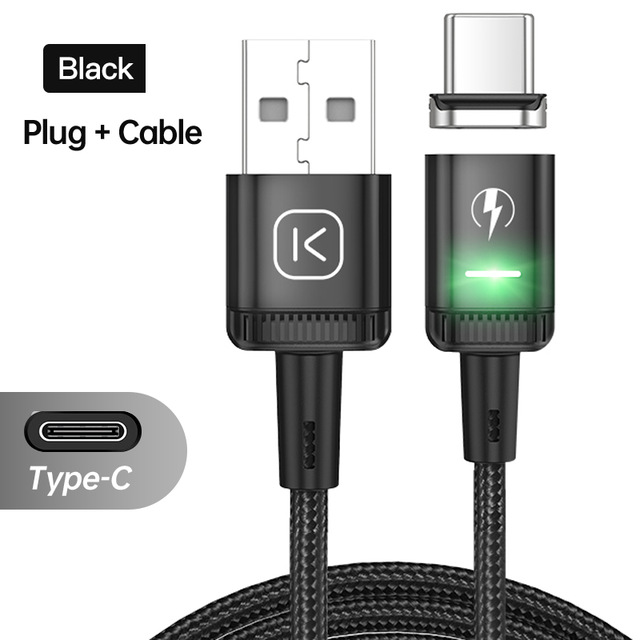 KUULAA Magnetic Charger Cable 3A Fast Charging USB Micro / Type C / Lightning Cable Magnet Data ...