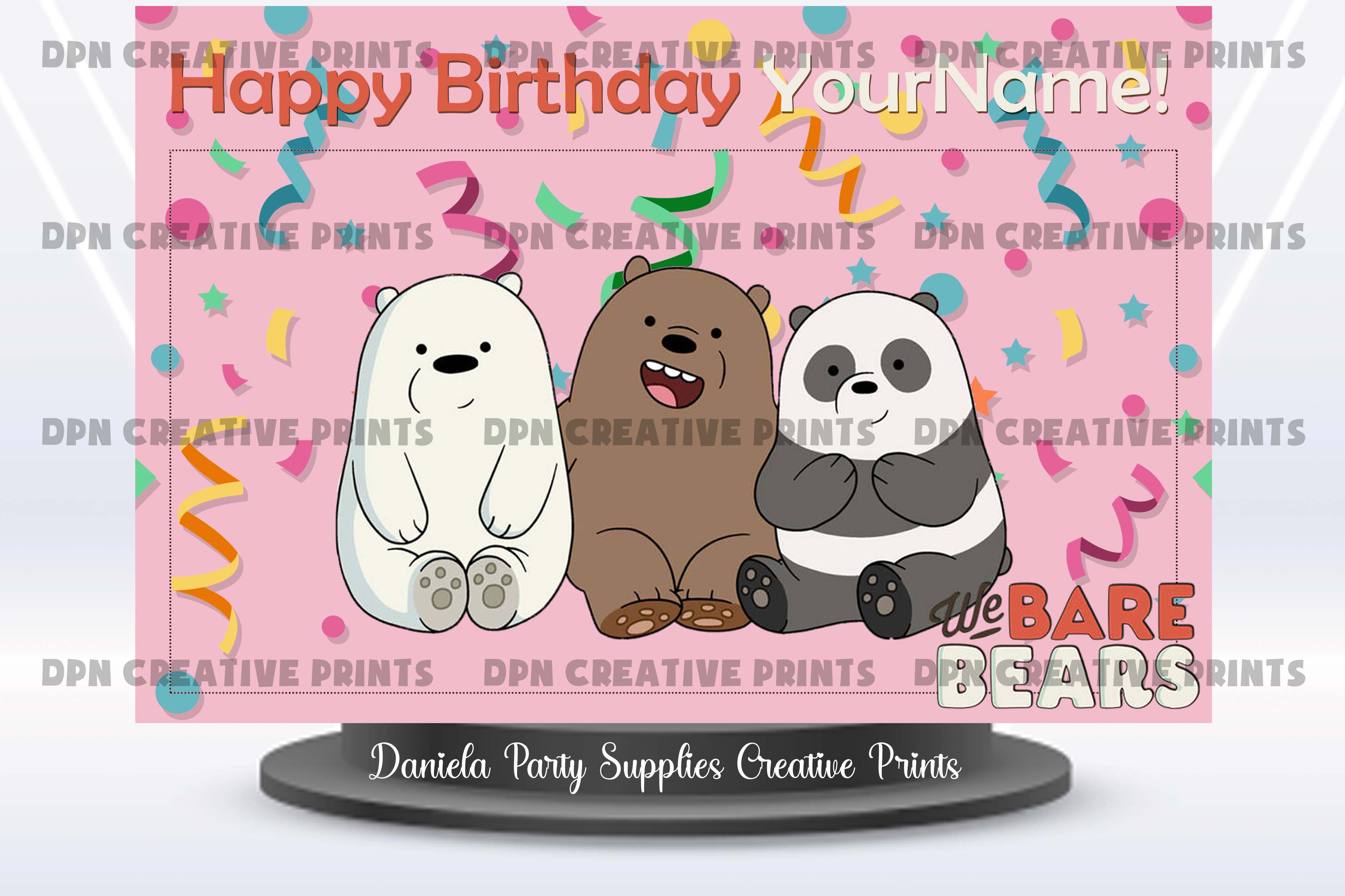CUSTOMIZED WE BARE BEARS TARPAULIN| WE BARE BEARS BANNER | Lazada PH