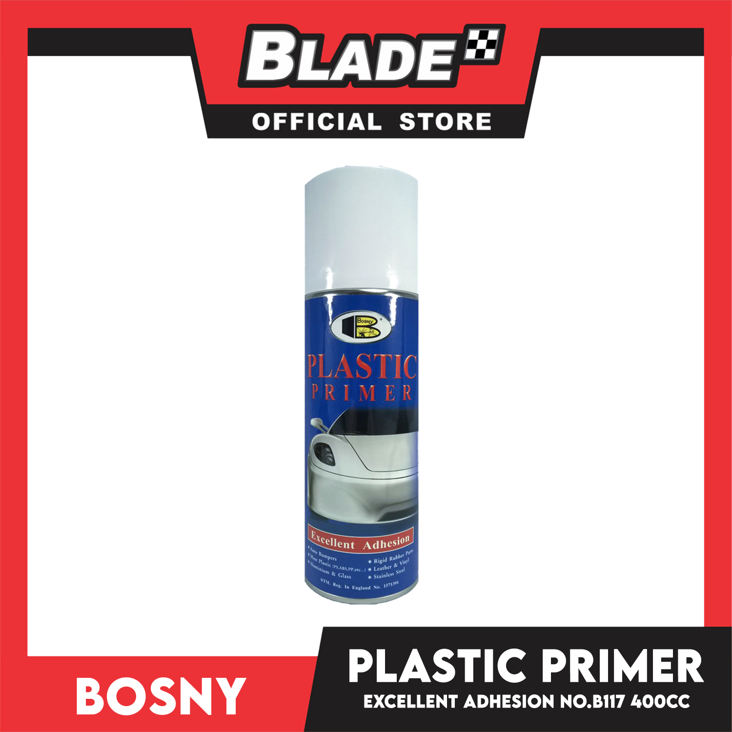 Bosny Plastic Primer Excellent Adhesion Spray 400cc B117 Auto Bumpers, Most Plastic, Aluminium ...