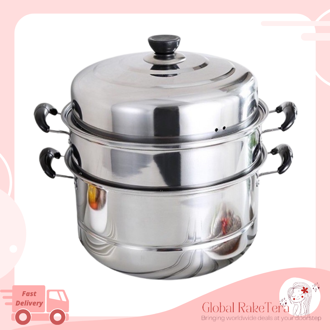 Multi 3 Tier Layer Stainless Steel Steamer For Puto Siomai Cookware ...