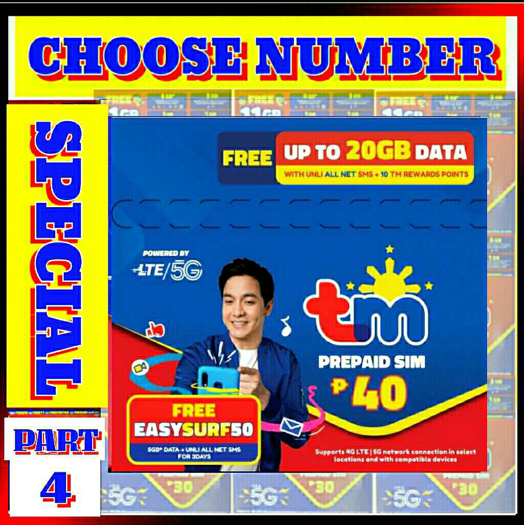 TM SIM CARD 5G "CHOOSE NUMBER SPECIAL" (Part 4) Brand new & Sealed ...