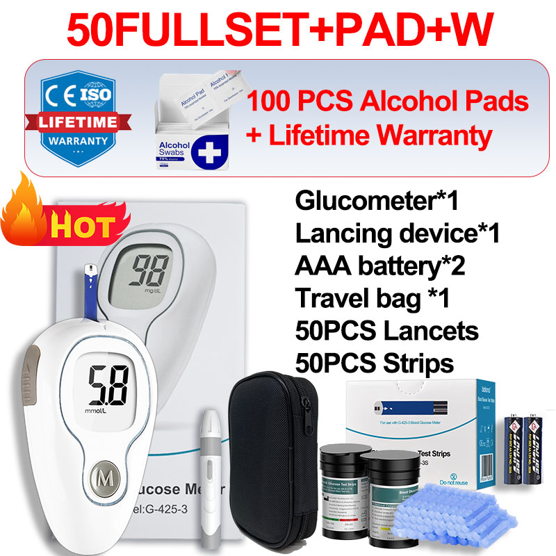 NewAnt Original Blood Glucose Meter with 25/50pcs Test Strips & Lancets ...