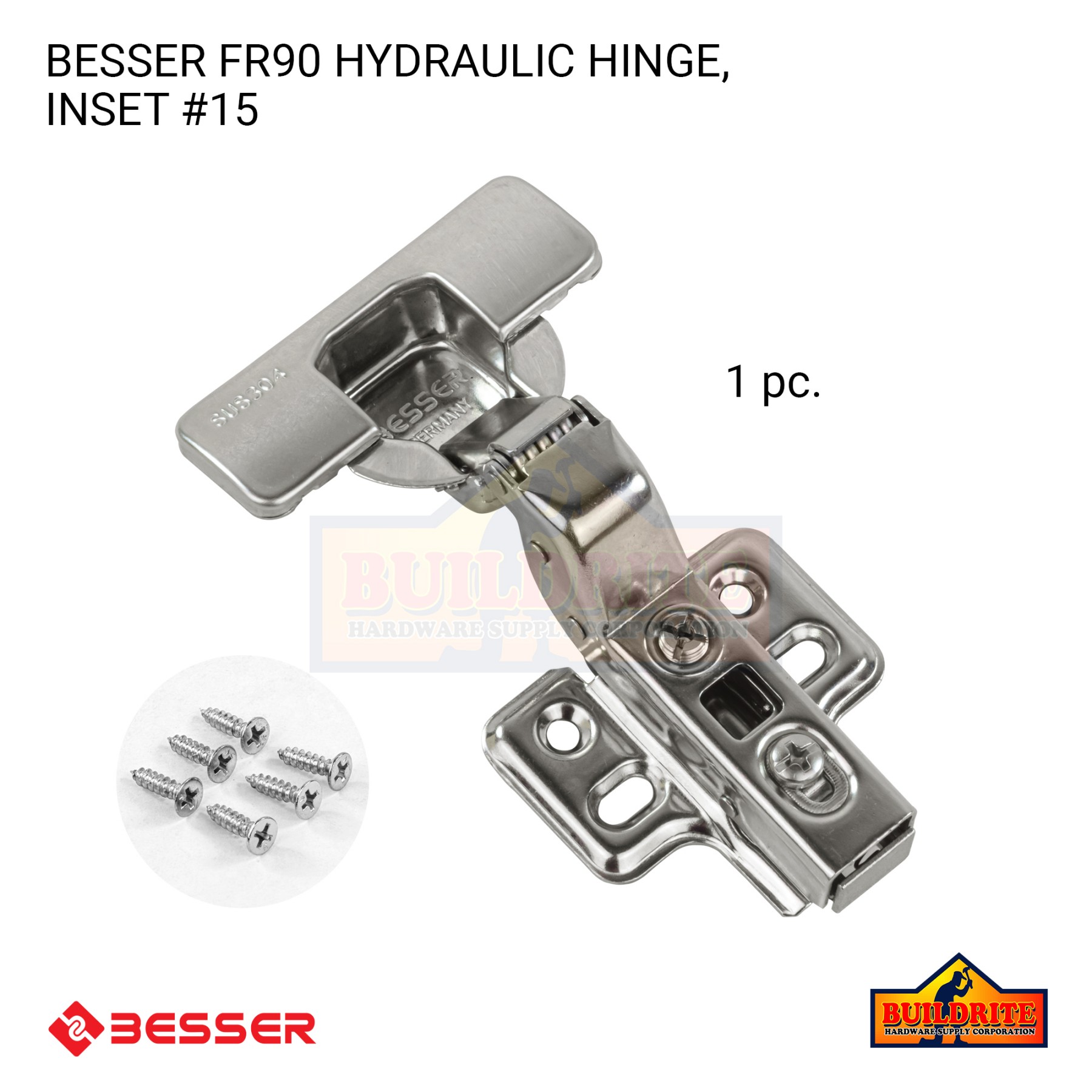 BESSER FR90 SUS304 1pc Soft Close Hinge (Clip on Type) Inset #15 ...