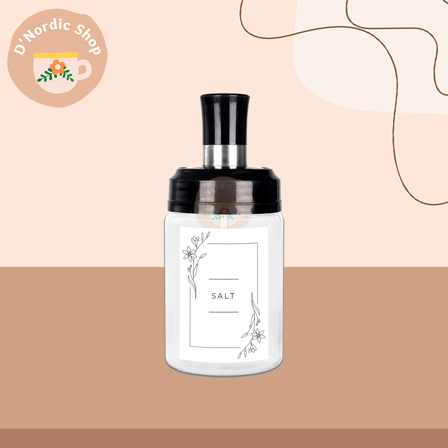 DNS Gabriel Jar 250ml - Condiments Spice Jar with Air Tight Lid and ...