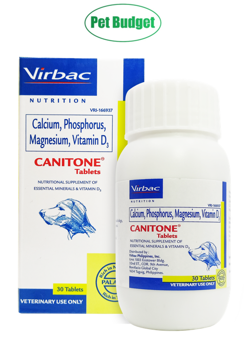 Virbac Canitone Tablets Calcium Supplement for Dogs 30 tabs | Lazada PH