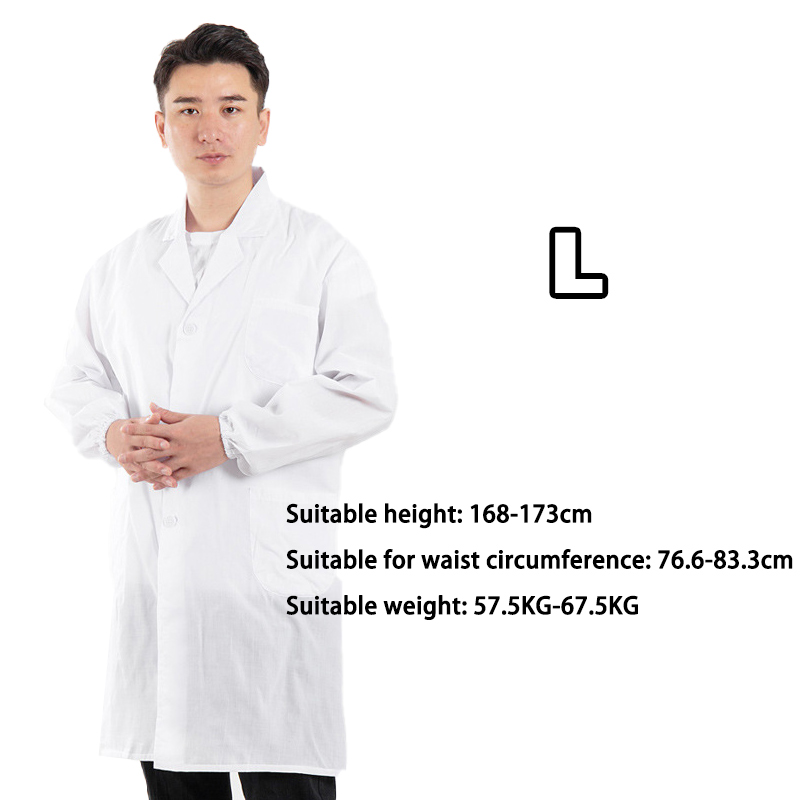 Lab Coat Doctor Long Sleeve Lab Coat White Laboratory Gown | Lazada PH
