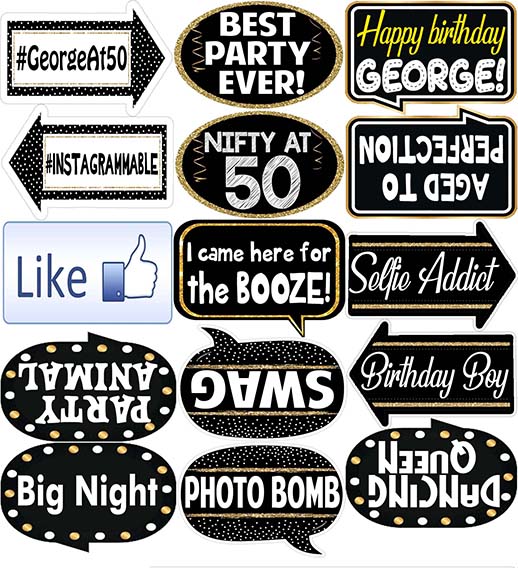 Photobooth props 15pcs set on 1.5 mm sintraboard | Lazada PH