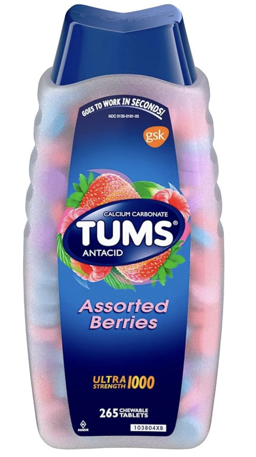 Tums Antacid Chewable Tablets, Extra 750g/Strength for Heartburn Relief ...