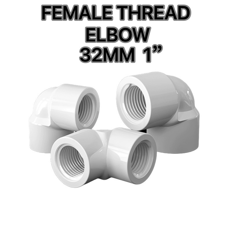 PVC Female Thread Fittings 1/2, 3/4, 1'' Coupling, Elbow, Tee | Lazada PH