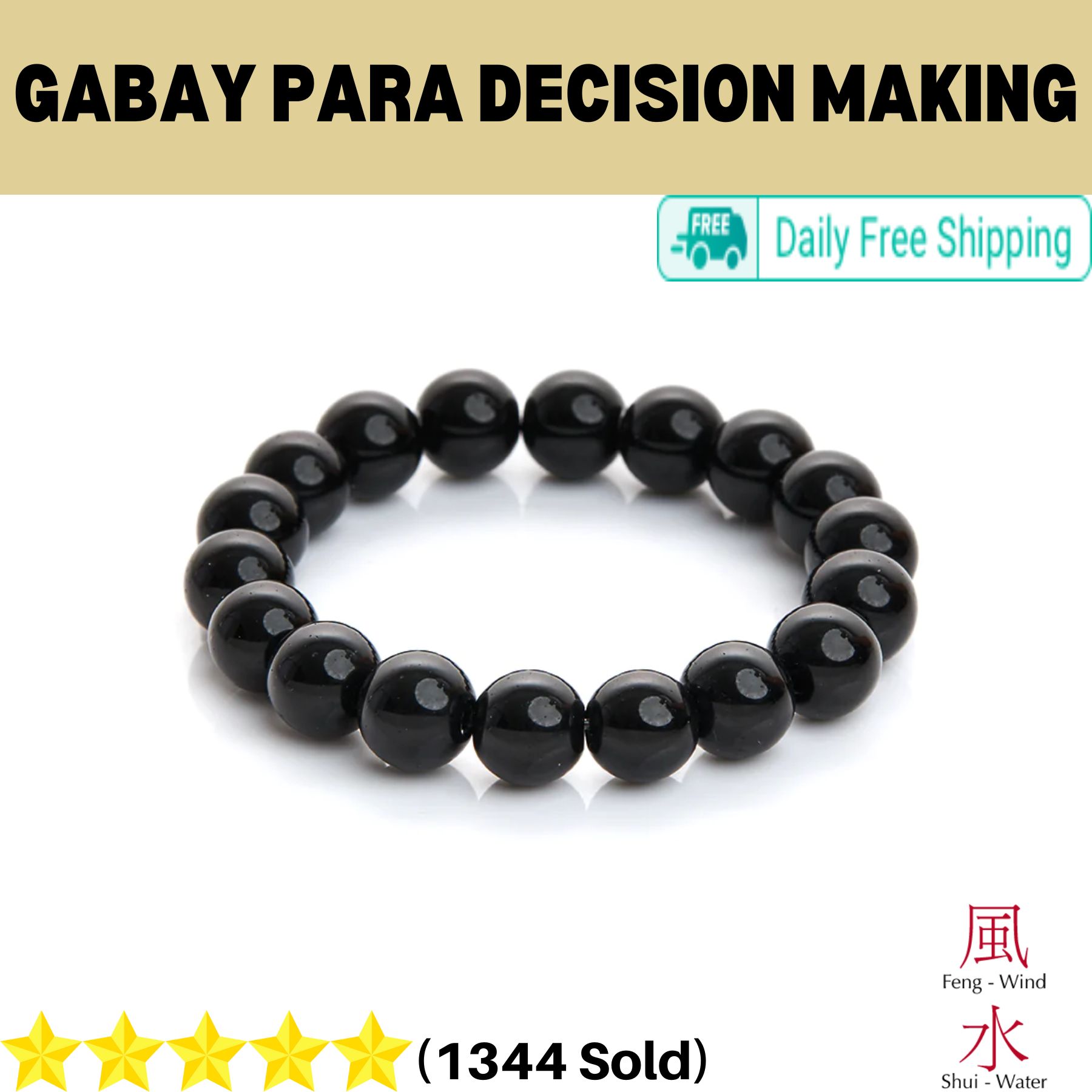 🐰Aurora Black Onyx, Lucky Charms Bracelet For Men And Women With ...