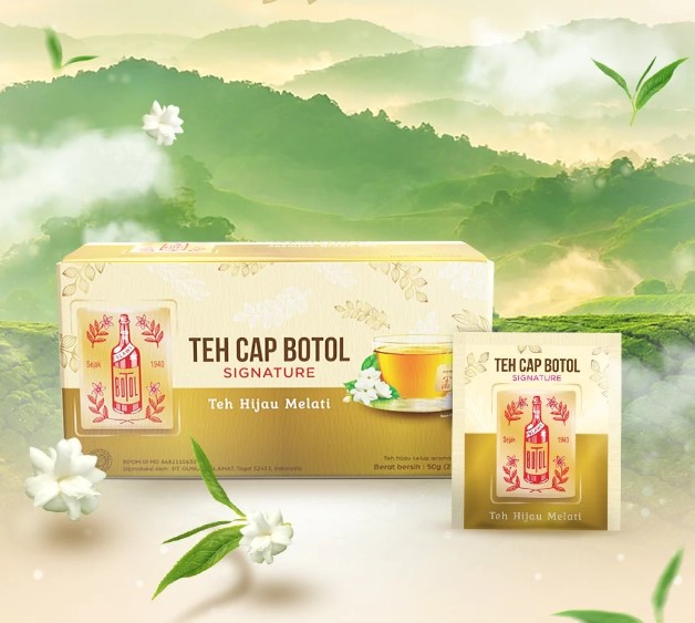 Teh Cap Botol Signature Hijau Melati tea bags Indonesia Premium Black ...