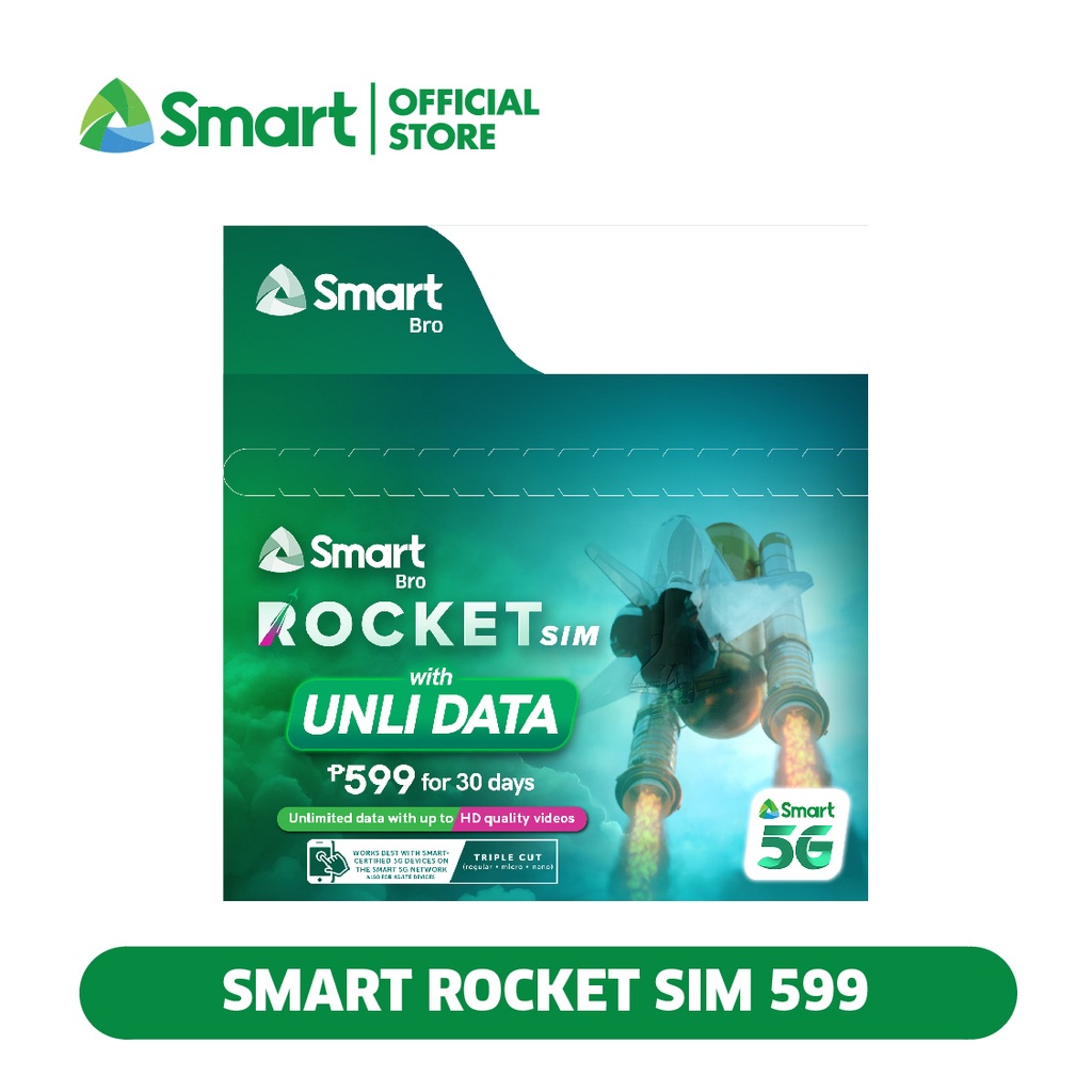 ROCKET SMART SIM UNLI DATA NA FOR 1MONTH 2G 3G 4G 5G pwede any modem ...