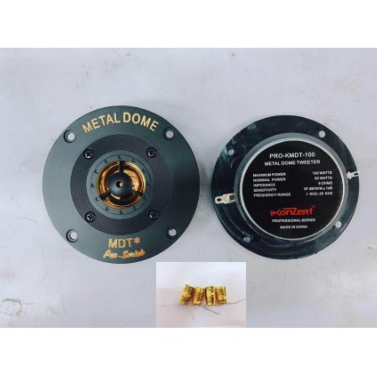 Konz rt Circle Metal Dome (PRO-KMDT) 100 watts Tweeter w/ Free ...