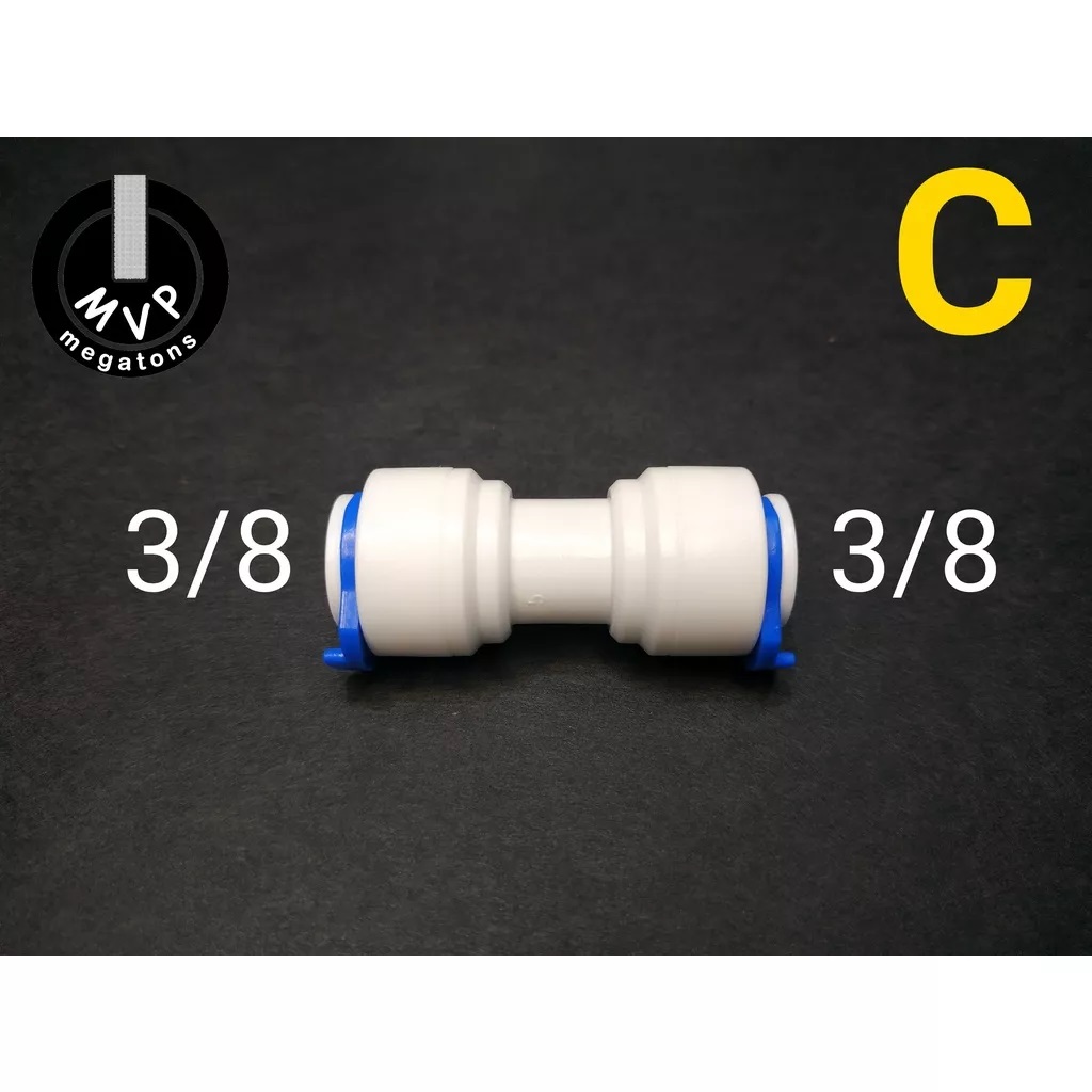 Union Direct Connector RO Fittings Quick Connect 1/4" and 3/8" Reverse ...