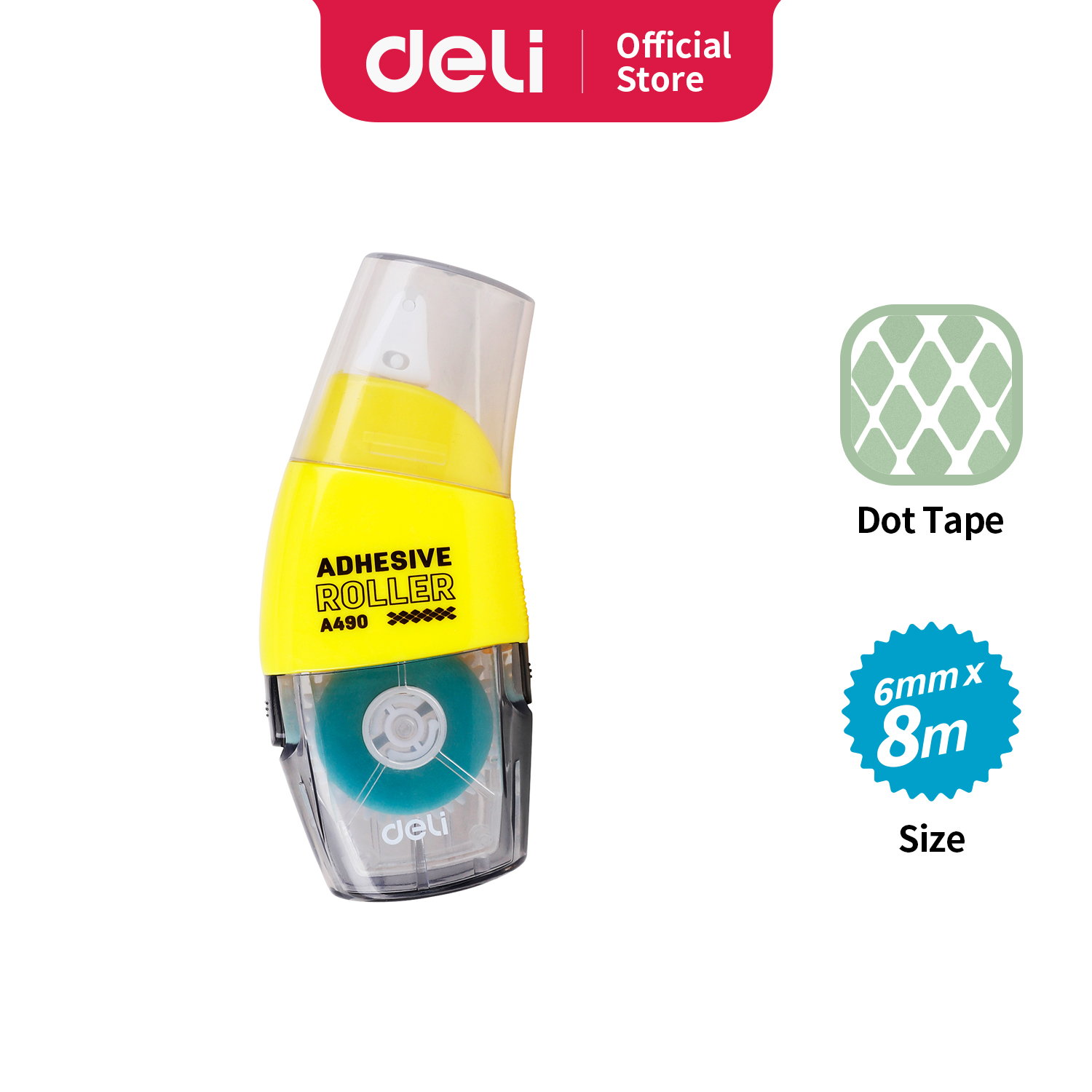 Deli Stick Up- Adhesive Roller Tape 8mx6mm EA49011 | Lazada PH