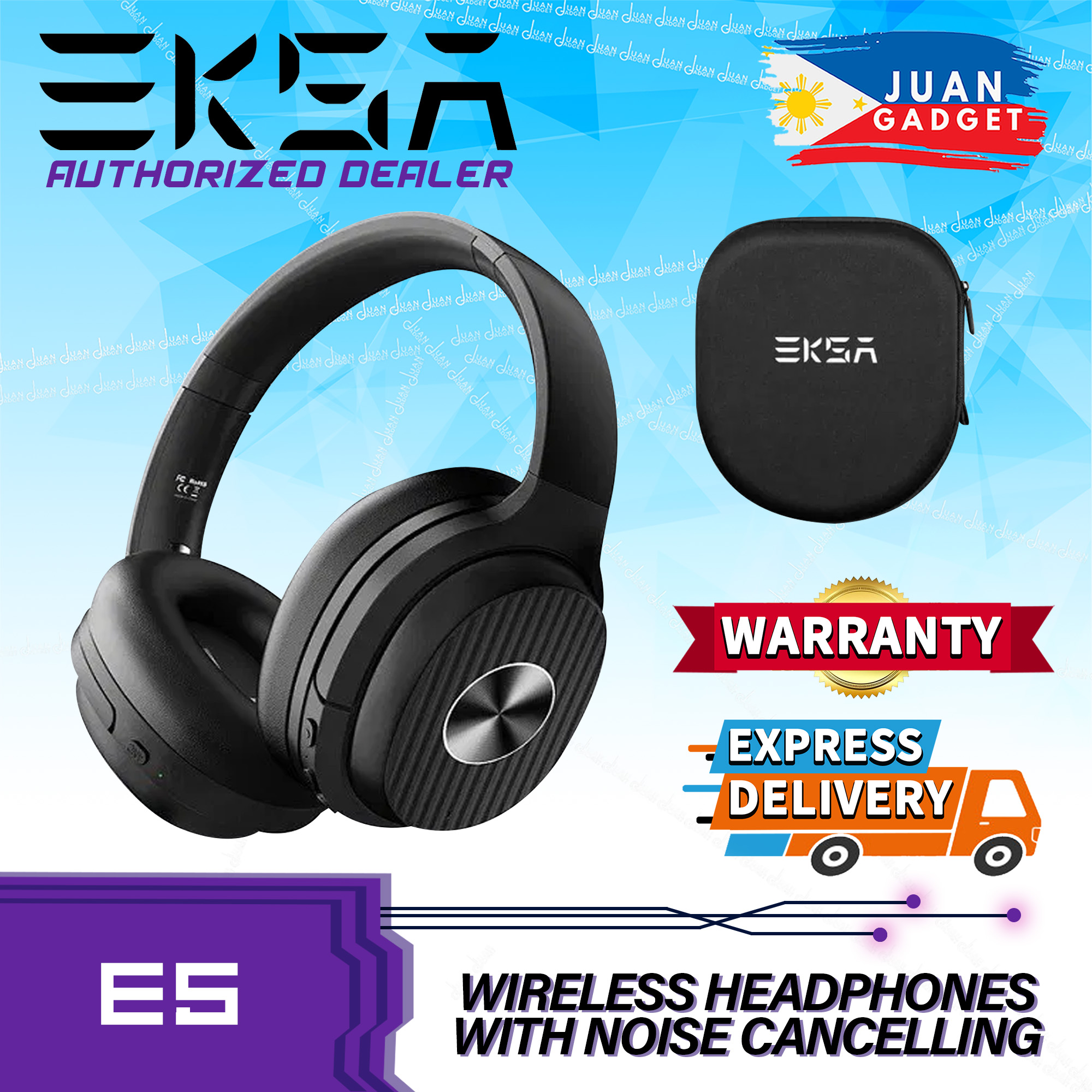 EKSA E5 Bluetooth 5.0 Headphones Active Noise Cancelling 920mAH ...