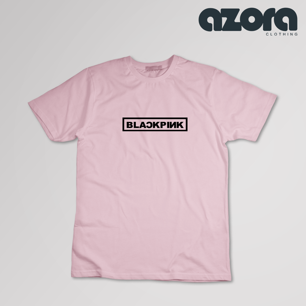 AZORA Black Pink V1 Logo Tees for Men and Women | Lazada PH