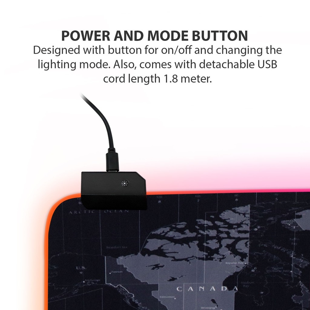 RGB Large Gaming Mouse Pad Long Extender Mouse with Colorful LED ...