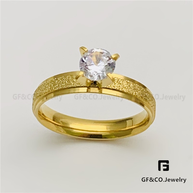 GF jewelry 18K Bangkok Gold Plated Fashion Zircon Ring for women R105 ...