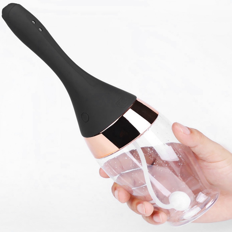 Rechargeable Anti Back-Flow Electric Enema Bulb with 3 Speeds Silicone ...