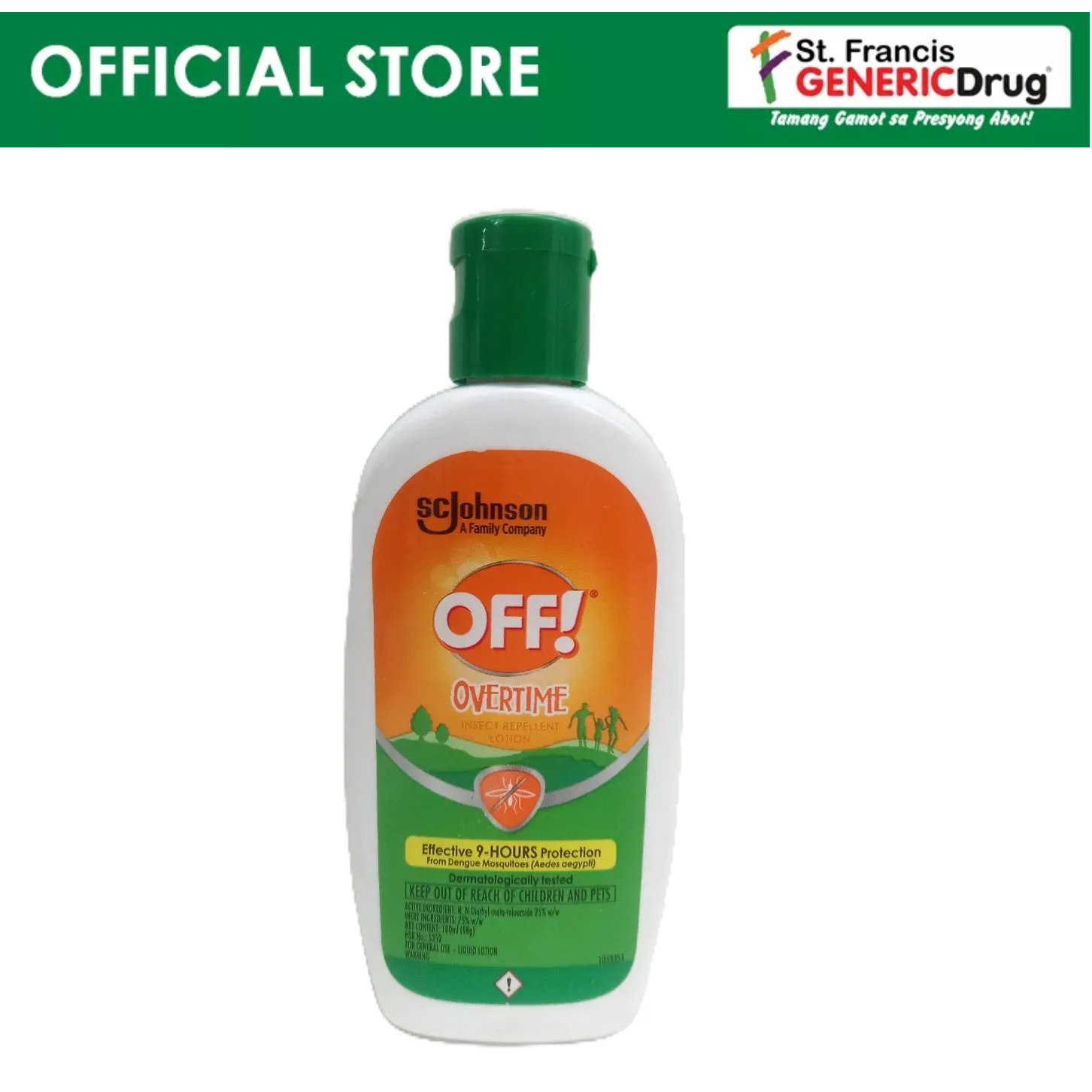 OFF!® Overtime Insect Repellent Lotion | Lazada PH