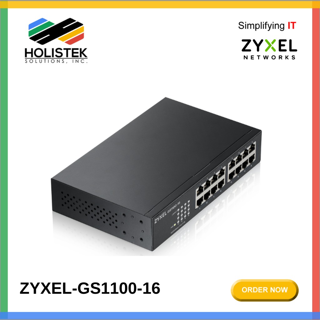 Zyxel 16-Port Gigabit Ethernet Unmanaged Switch - Fanless Design ...