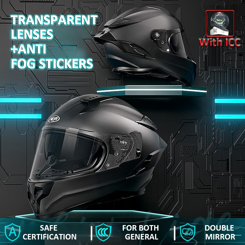 NEVA Original Motorcycle Full Face Helmet Dual Visor With ICC Sticker ...