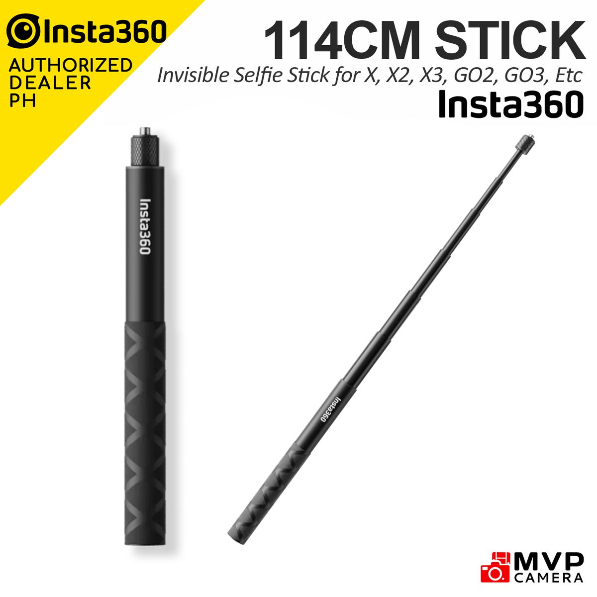 [OFFICIAL PH] Insta360 114cm Invisible Selfie Stick CINSAAVF Insta 360 ...