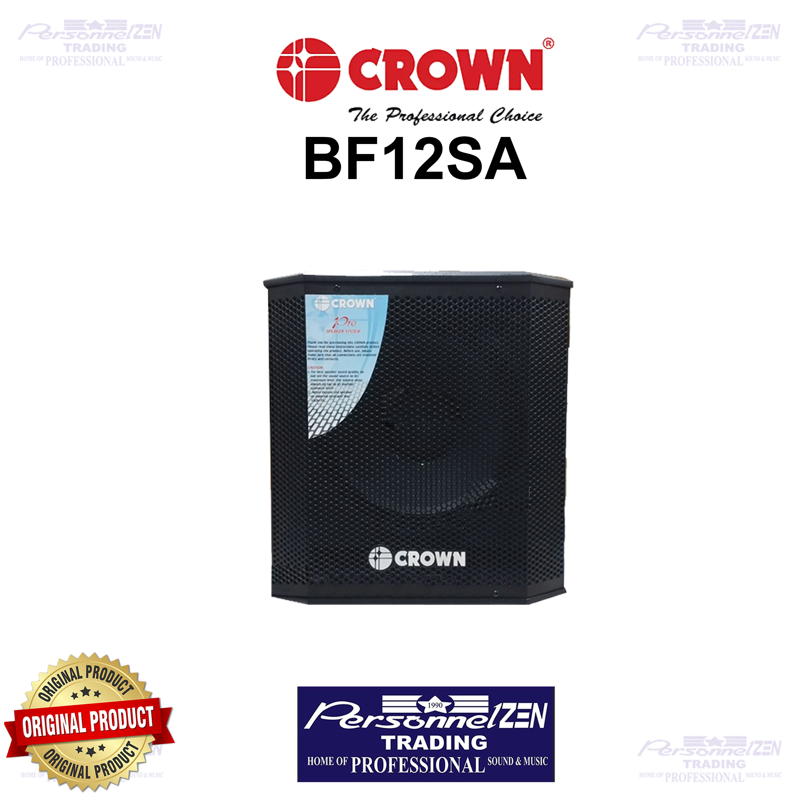 Crown BF-12SA Active Subwoofer 350 watts 4 to 8 ohms 12 inch subwoofer ...