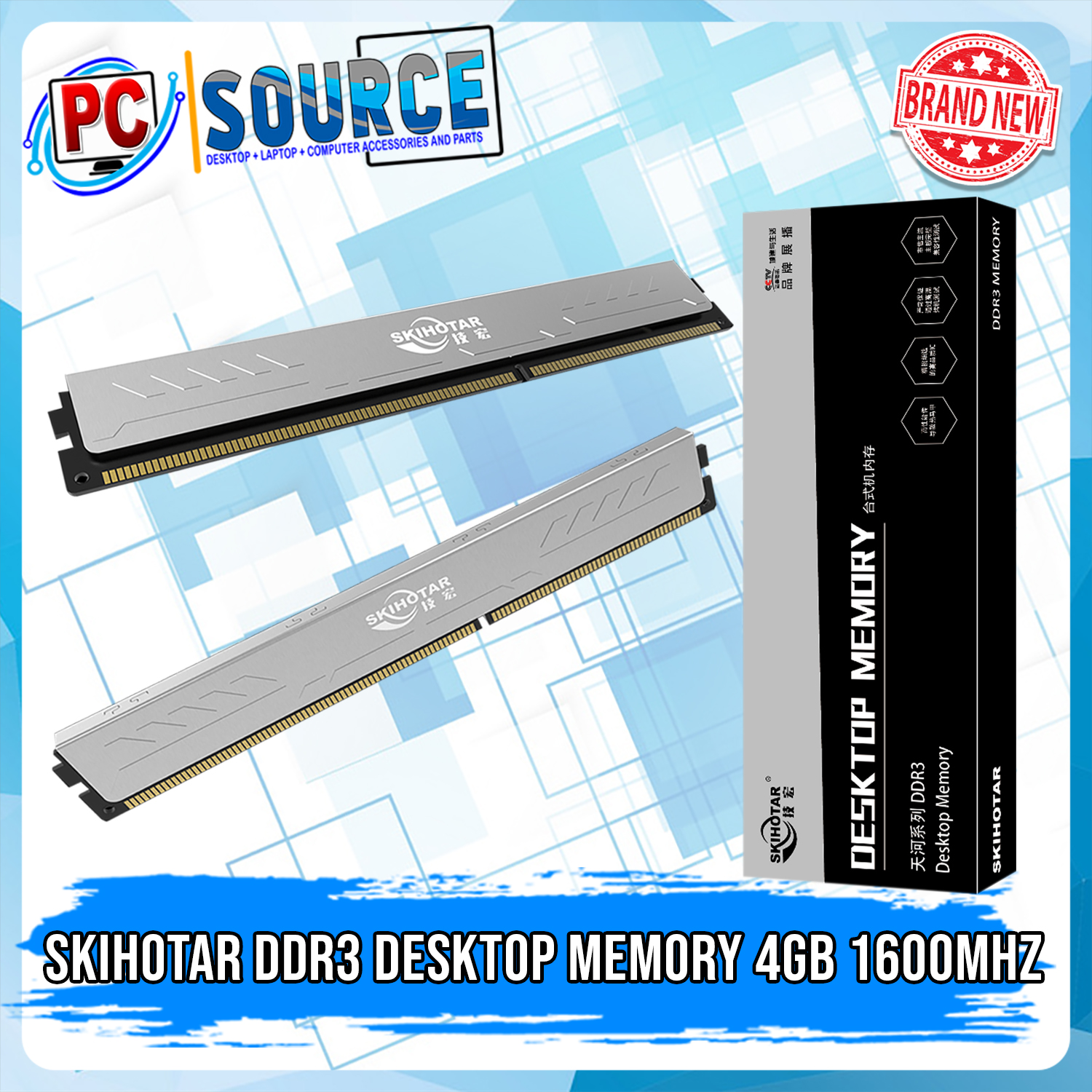 Skihotar DDR3 1600mhz Desktop Memory 4GB | High Performance RAM | Good ...