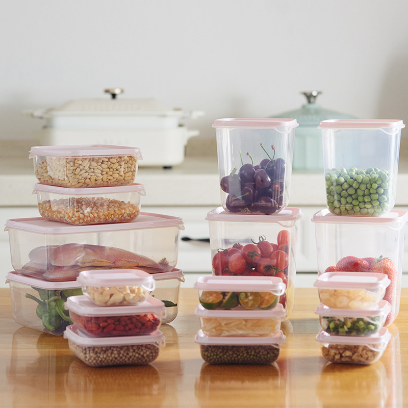 17PCS Fresh-keeping box food storage container plastic packaging ...
