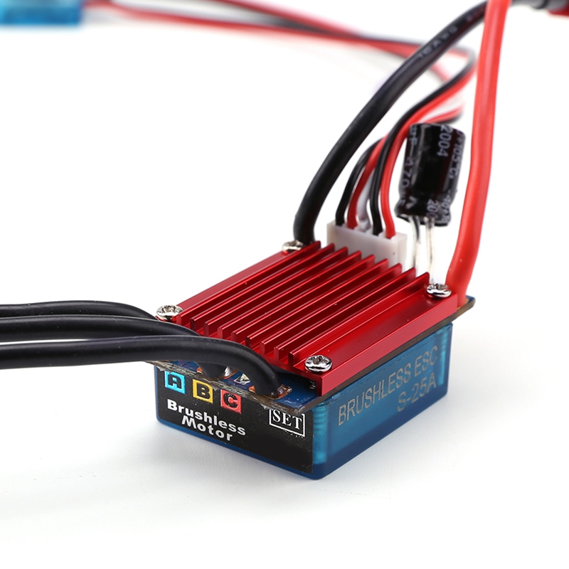 RC Running 25A Brushless ESC Electric Speed Control Waterproof for 1/14 ...