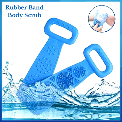 Rubber Band Body Scrub Silicone Back Scrubber for Shower, Exfoliating ...