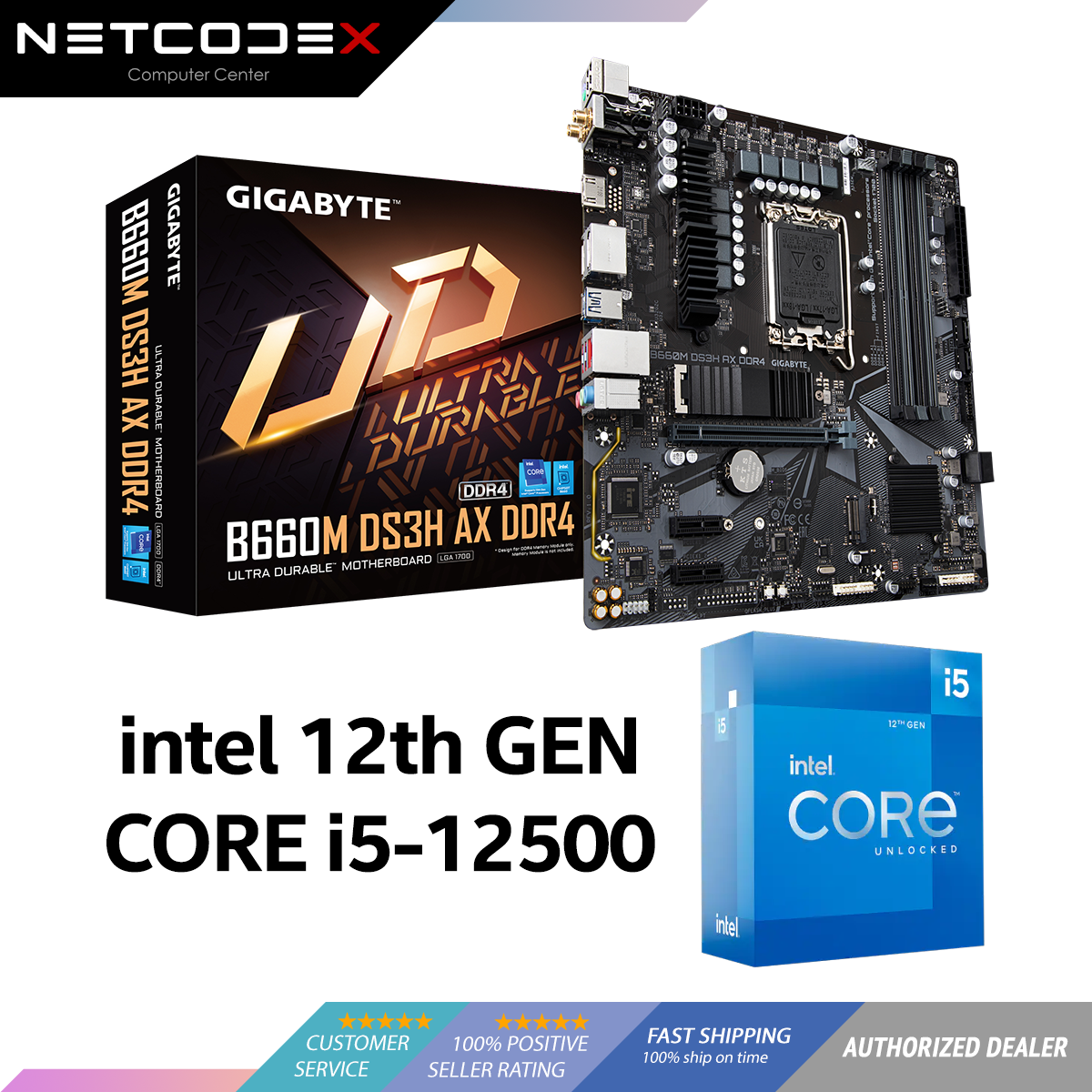 Intel Core i5-12500 BOXED 12th Gen Processor + Gigabyte B660M DS3H AX ...