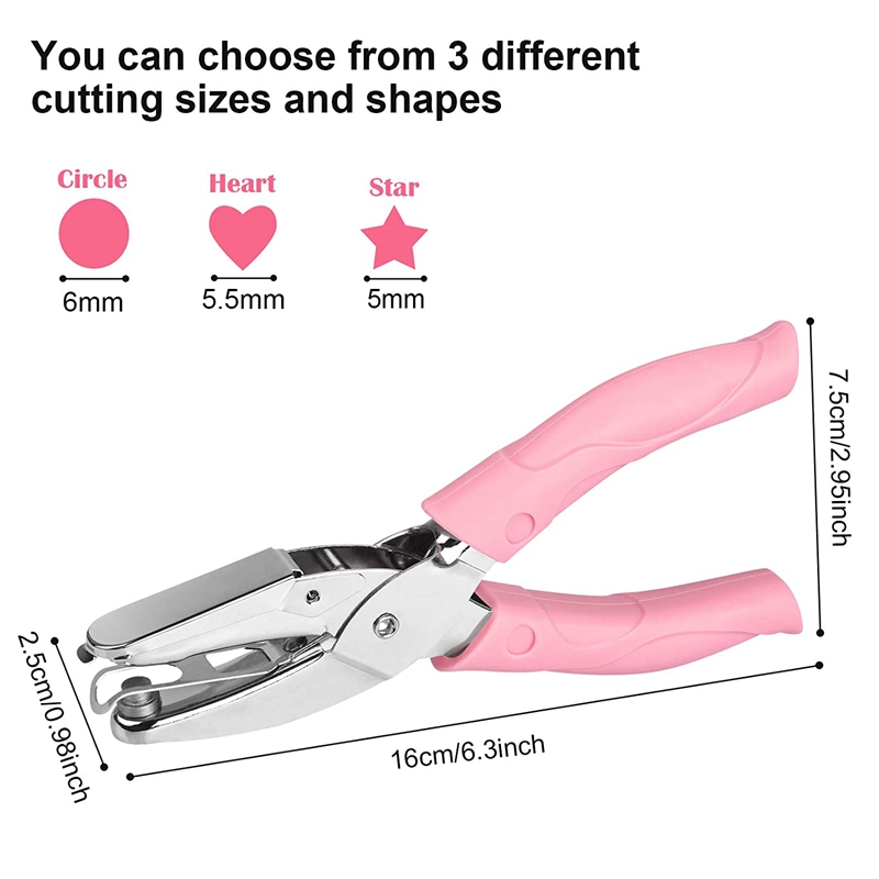 3Pcs Hand Punch Metal Single Hole Paper Punchers Small Mini Tiny Hole ...