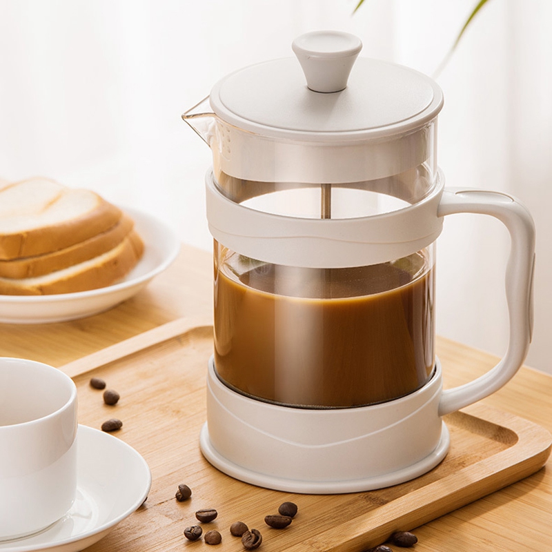 French Press Coffee Maker, White Coffee Presses Tea Makers with ...
