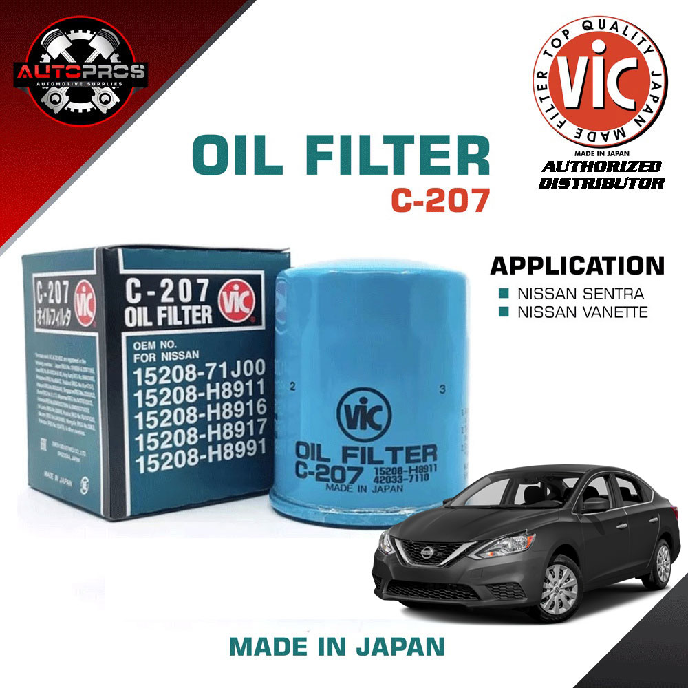 VIC C-207 OIL FILTER for Nissan Cefiro,Nissan March,Nissan Pathfinder ...