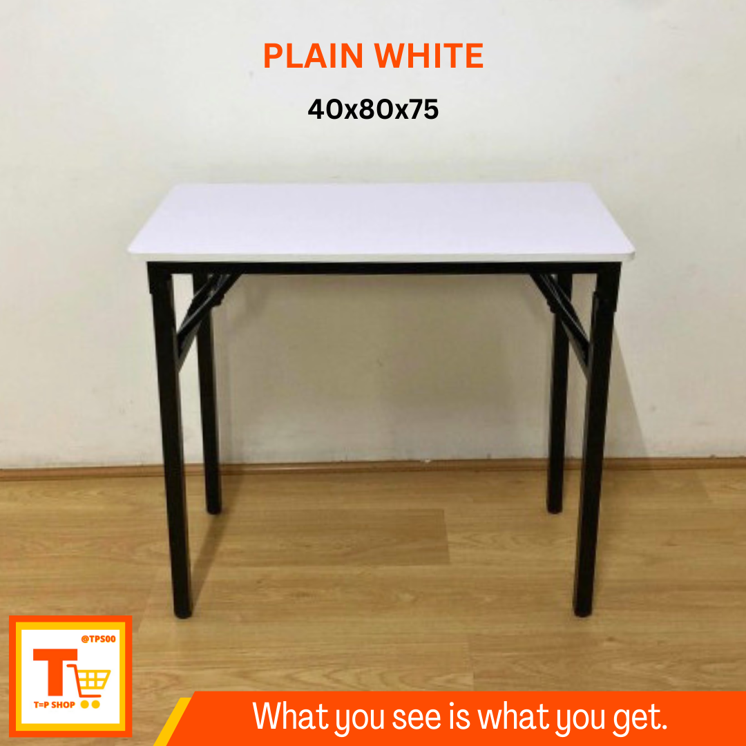 FOLDABLE TABLE - DINING TABLE / OFFICE TABLE / STUDY TABLE (PLAIN WHITE ...