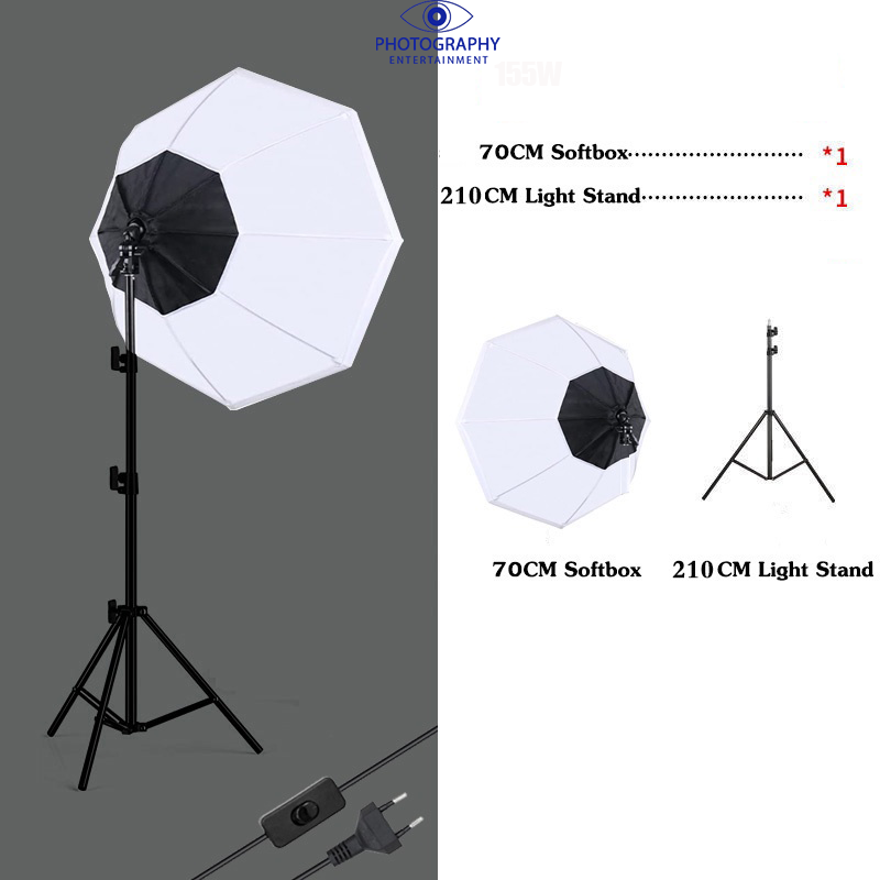 【Fast Shipping】ph 70cm WhiteSoftboX2.1M Light Stand Photography Kit ...