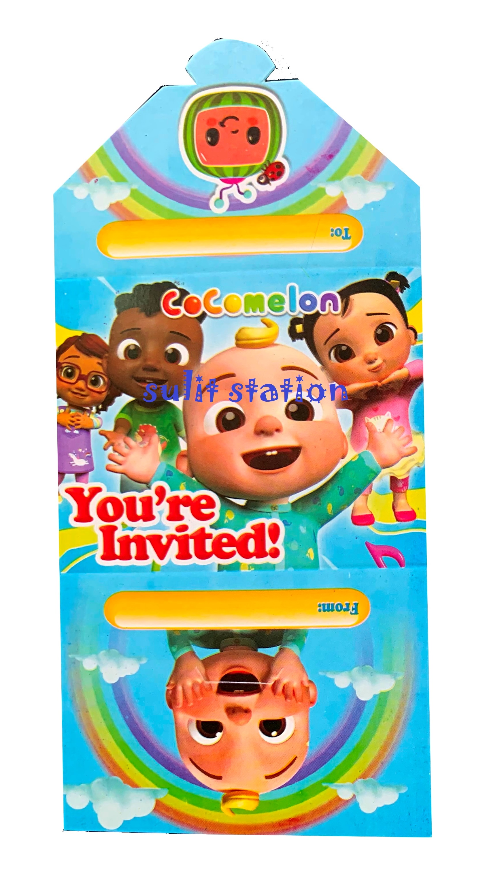 10pcs COCOMELON COCO MELON JJ FAMILY THEMED BIRTHDAY PARTY INVITATION ...