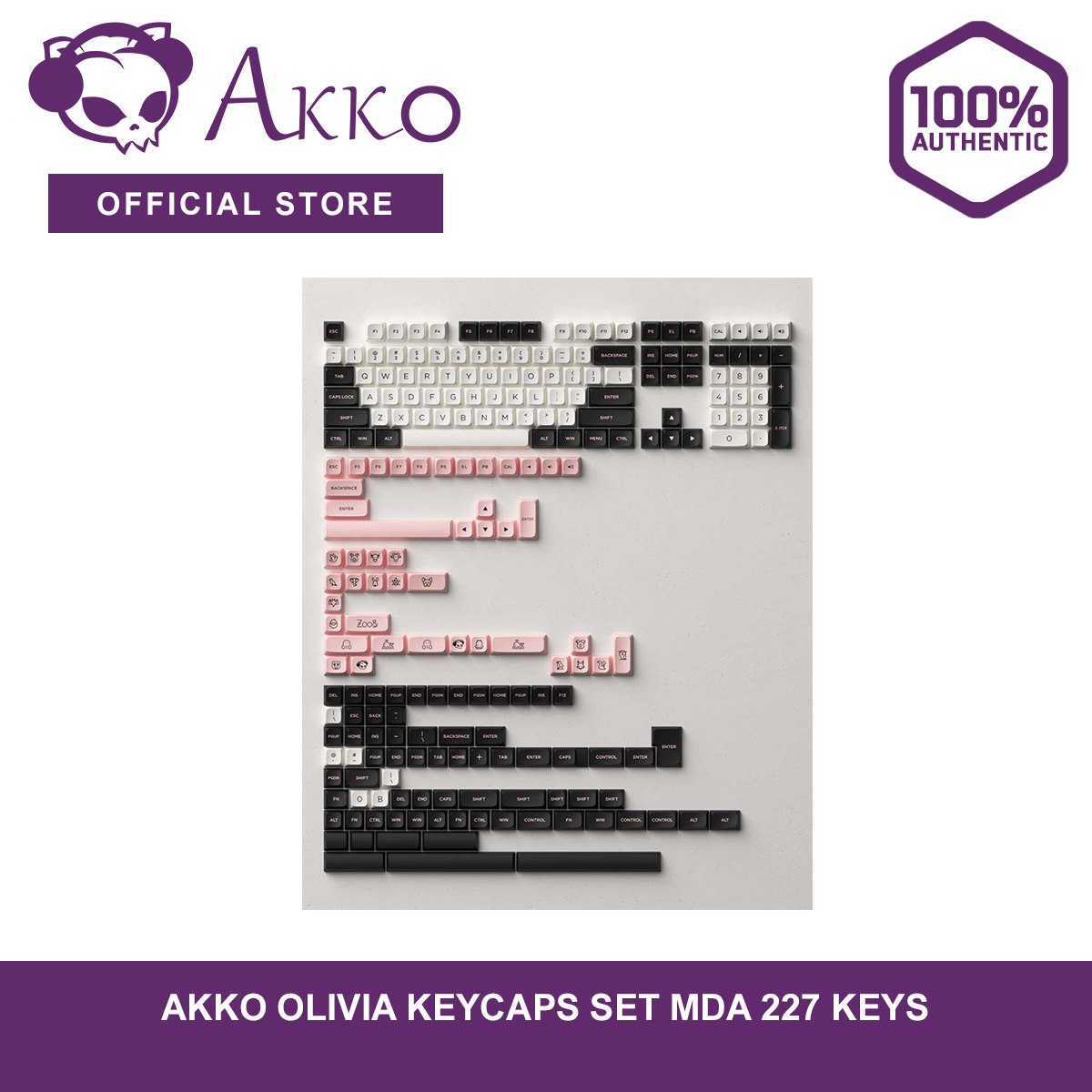 AKKO Olivia Keycaps Set MDA 227 Keys | Lazada PH