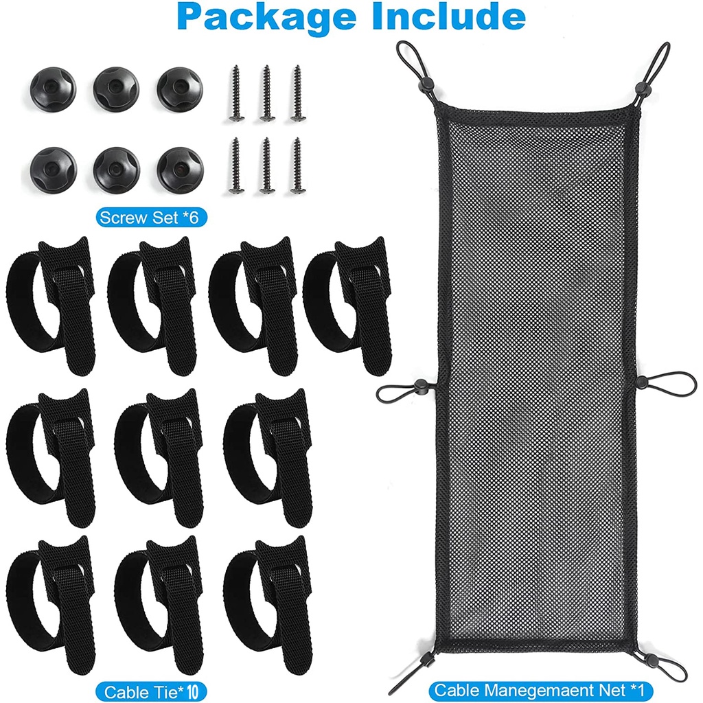 Under Table Storage Rack Cable Management Tray Cable Management Kit ...