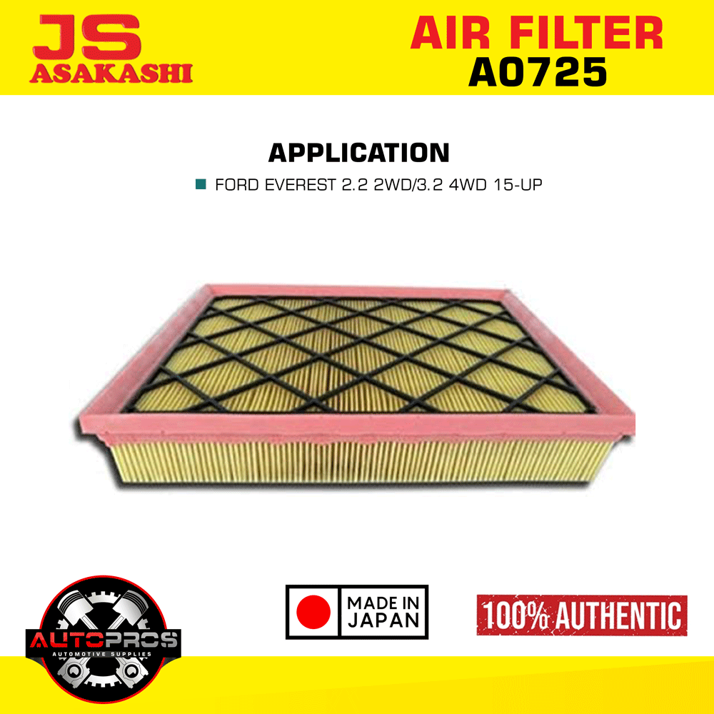 JS Asakashi A0725 Air Filter for Ford Everest 2.2 2WD/3.2 4WD 15-up ...