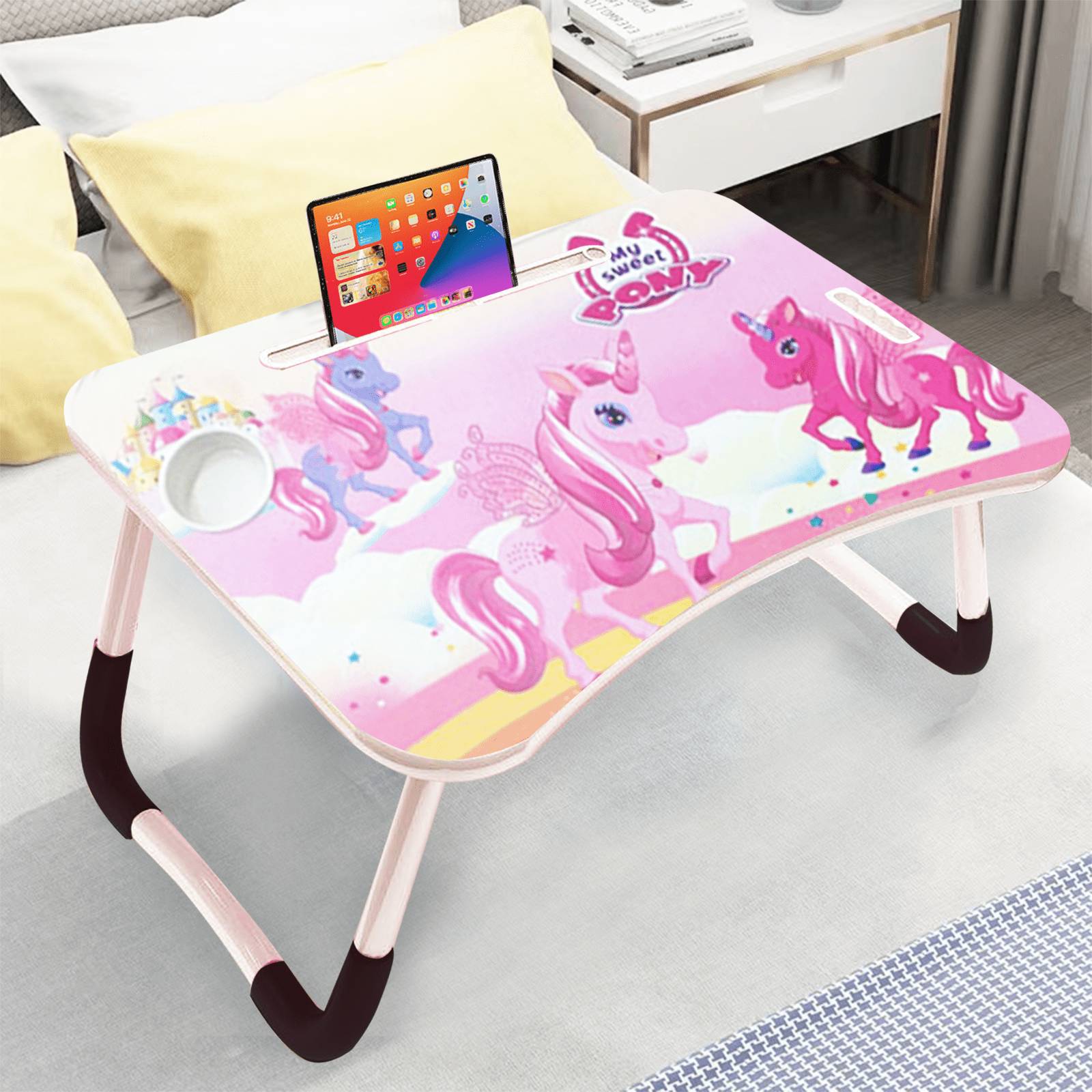 YOKOHAMA-Japan Cartoon Computer Desk Laptop Stand Portable Cart Tray ...