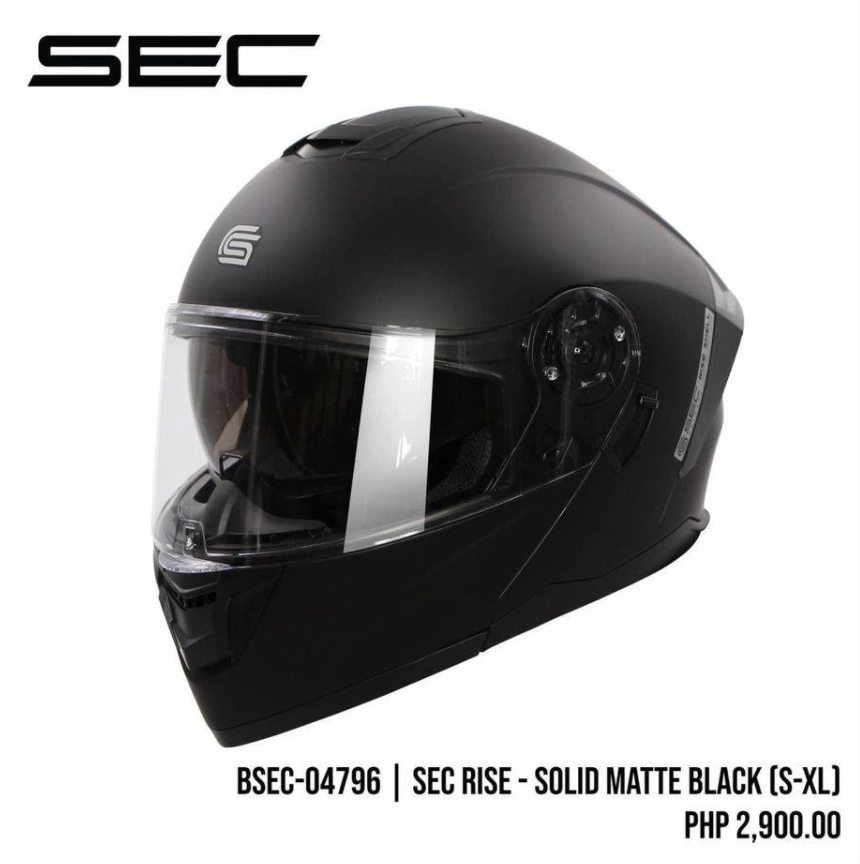 SEC Rise Modular Full Face Dual Visor Helmet (With Free Smoke Visor ...