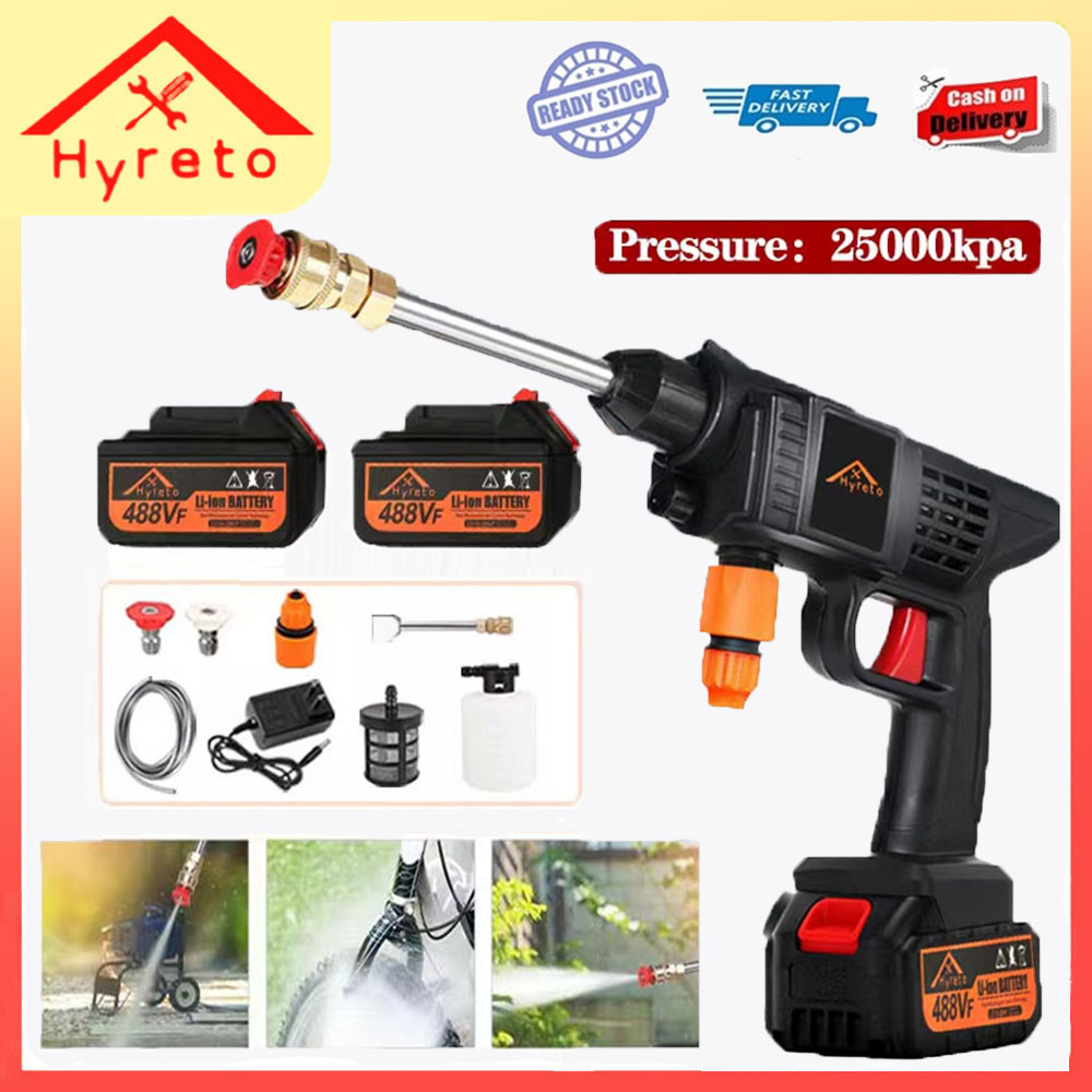 Hyreto Portable Wireless Cordless Electric Power Water Jet High