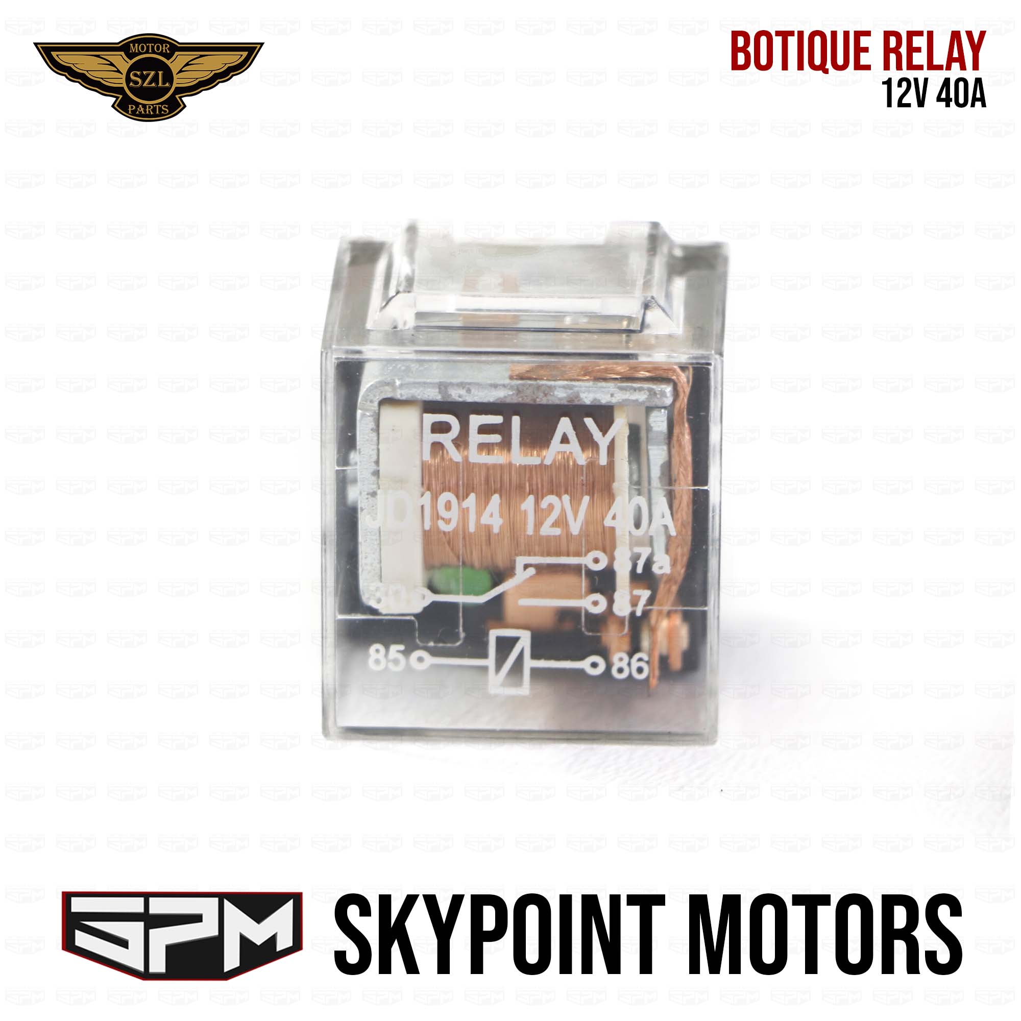 Horn Relay Mini Driving Light Relay Transparent 5 PIN 12V 40A SH (9852 ...