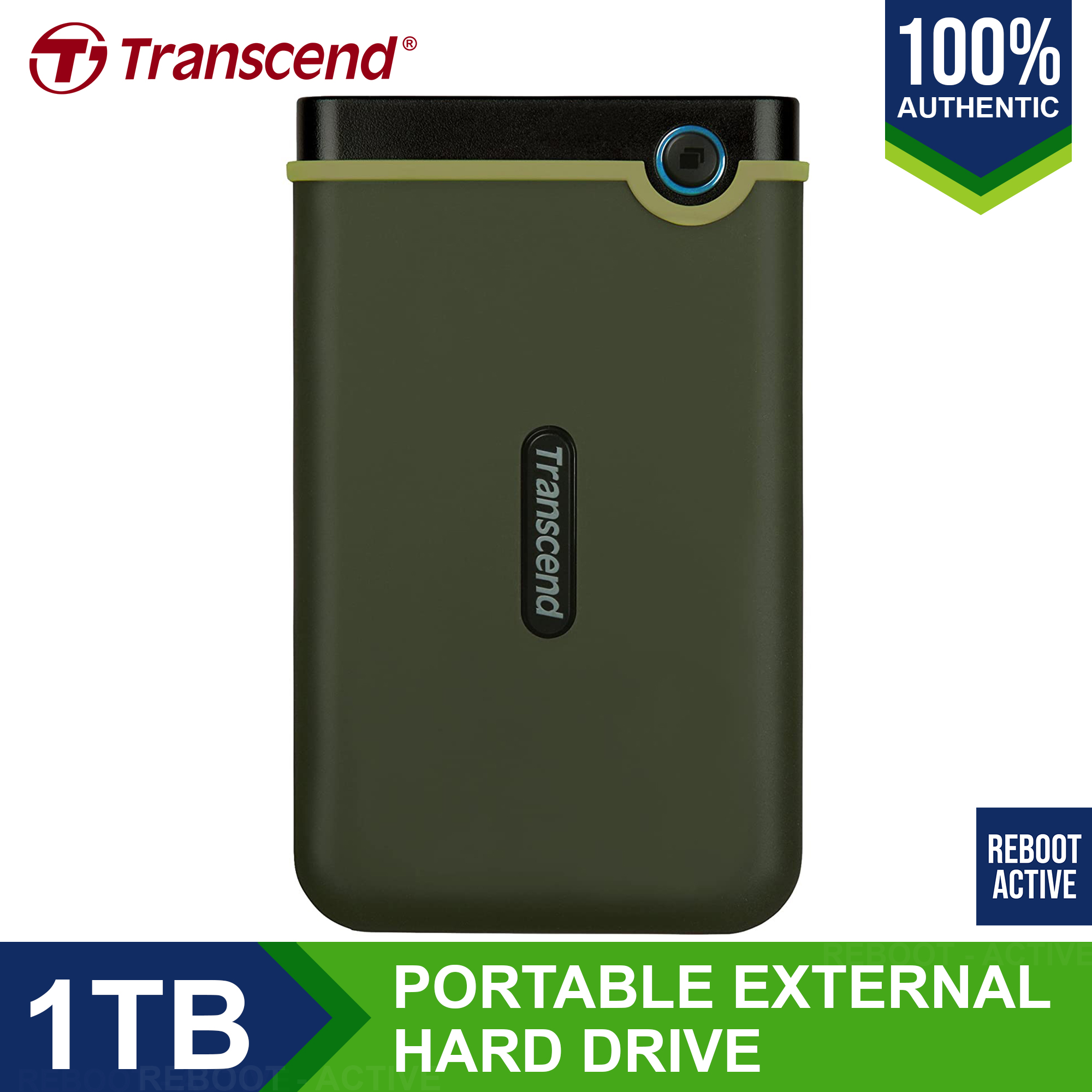 Transcend StoreJet 25M3 1TB Ruggedized Portable External Hard Drive ...